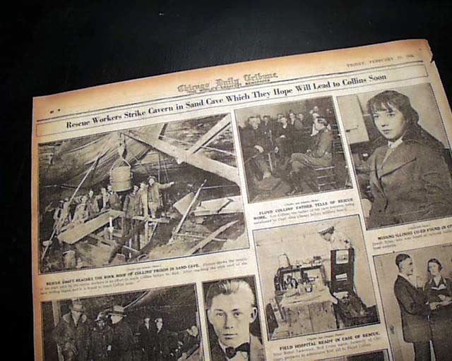 Floyd Collins trapped in Mammoth Cave.... - RareNewspapers.com