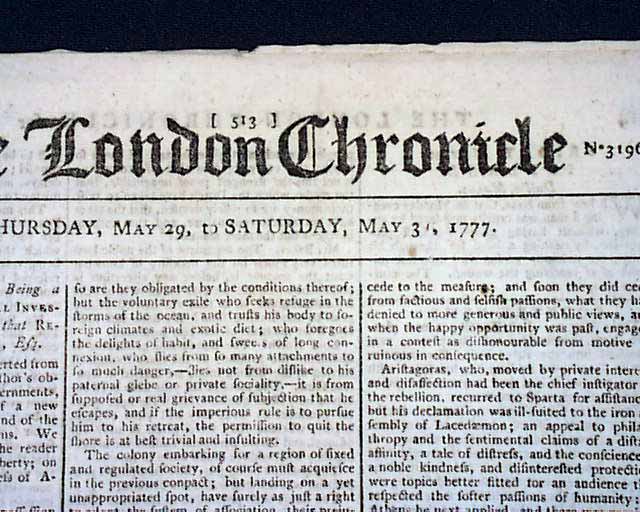 1777 Revolutionary War Era - RareNewspapers.com