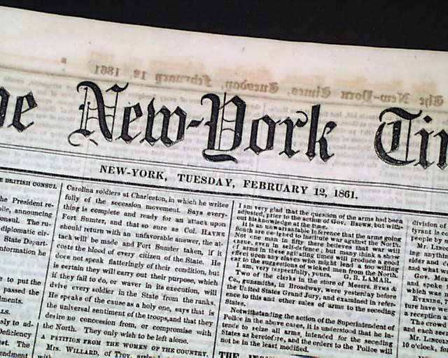 1860 Pre Civil War tensions.... - RareNewspapers.com