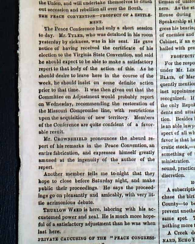 1860 Pre Civil War tensions.... - RareNewspapers.com