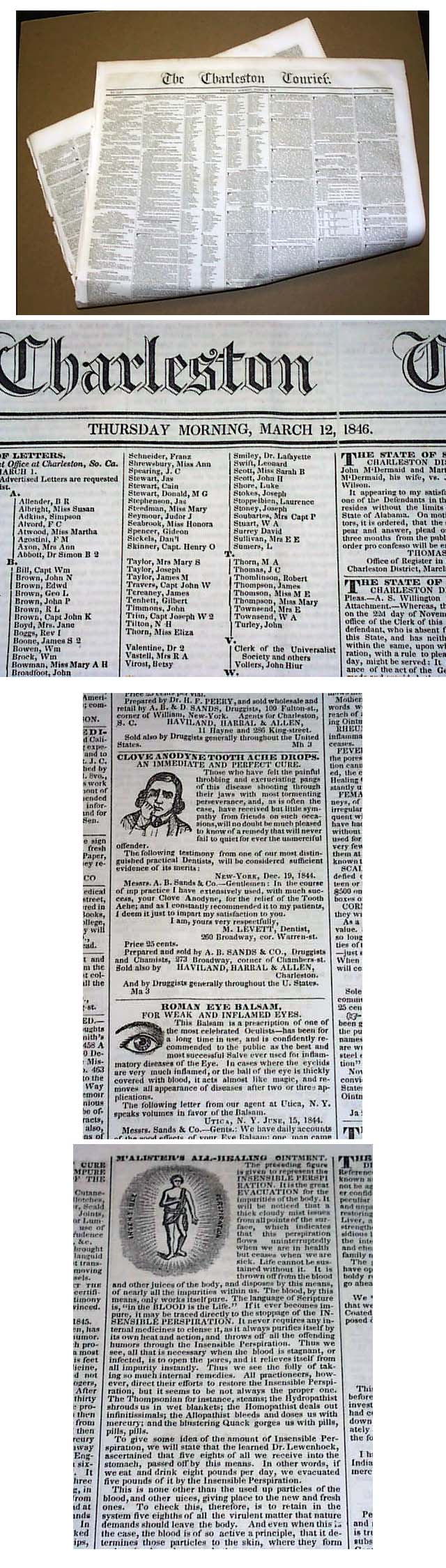 1846 Rare Pre Civil War Southern Issue... - RareNewspapers.com