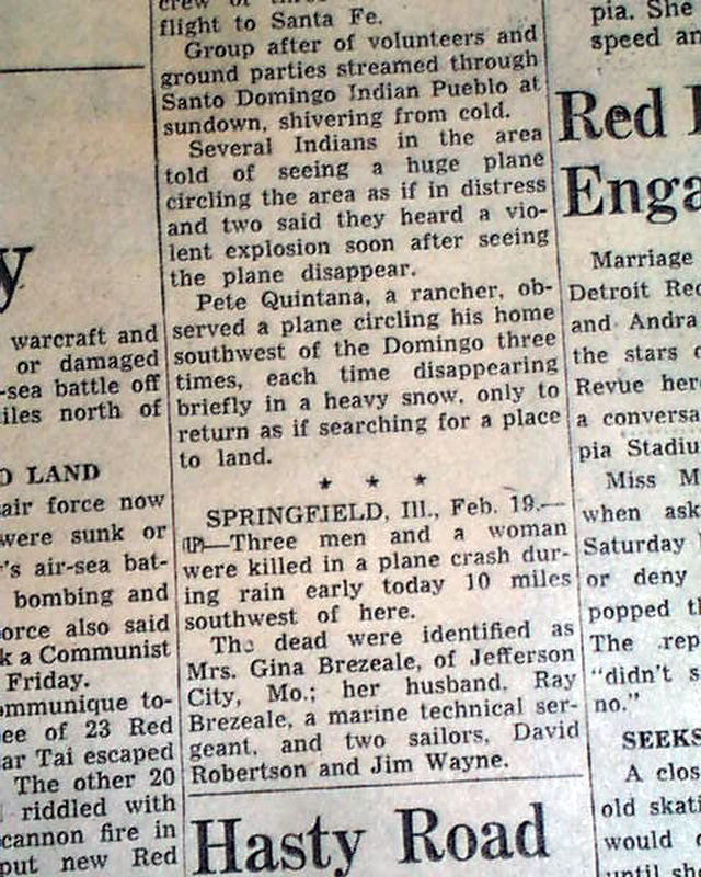 TWA flight 260 airplane crash... - RareNewspapers.com