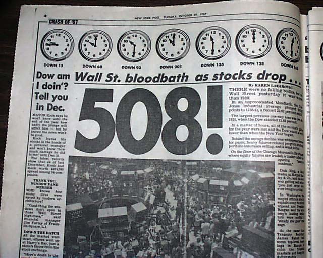 1987 Stock Market Crash... - RareNewspapers.com
