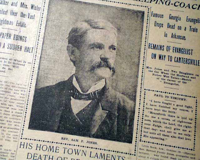 Death of Samuel Porter Jones... - RareNewspapers.com
