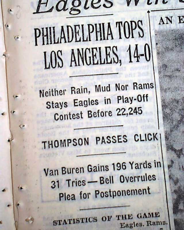 Philadelphia Eagles win 1949 NFL football championship ...