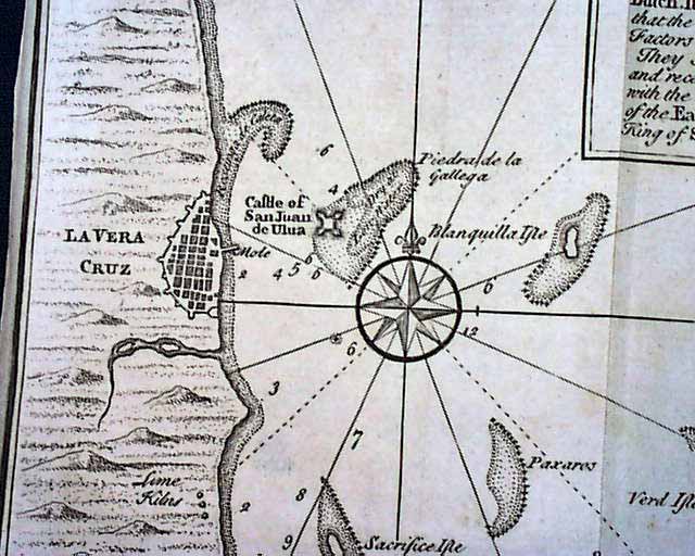 Map Of Veracruz & the castle of San Juan... - RareNewspapers.com