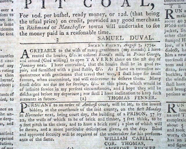 By Virginia's first woman printer... Great wealth of patriotic content ...