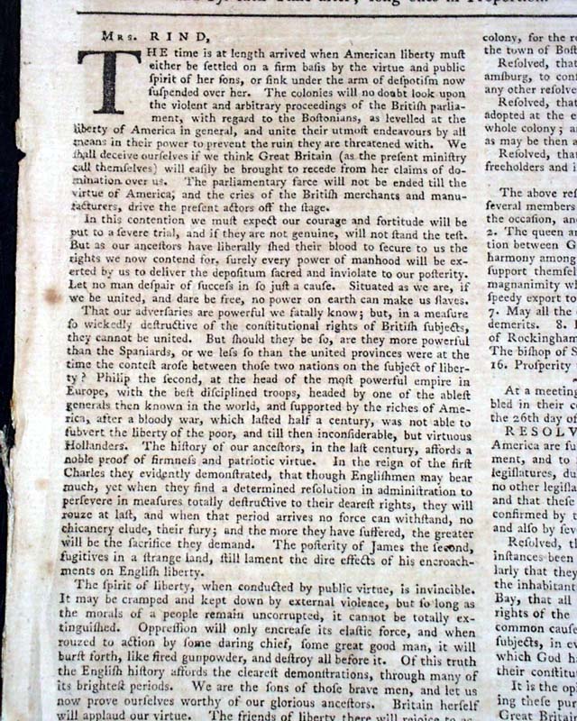 By Virginia's first woman printer... Great wealth of patriotic content ...