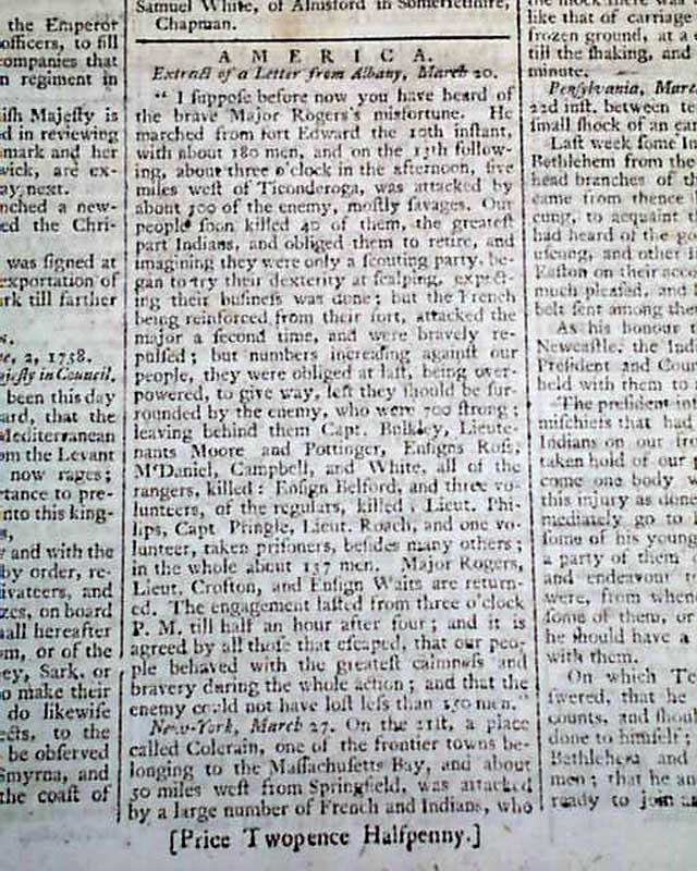 Much on the French & Indian War... The famous case of Robert Eastburn's ...