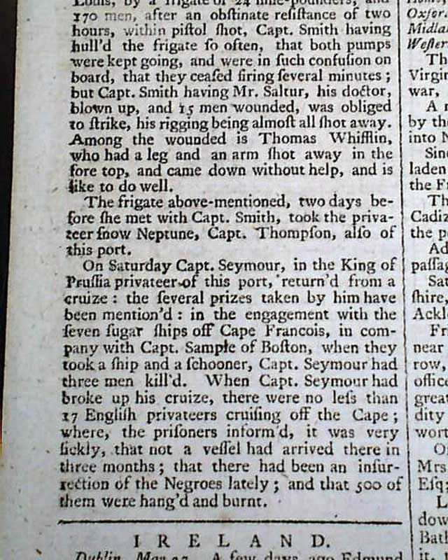 Much on the French & Indian War... The famous case of Robert Eastburn's ...