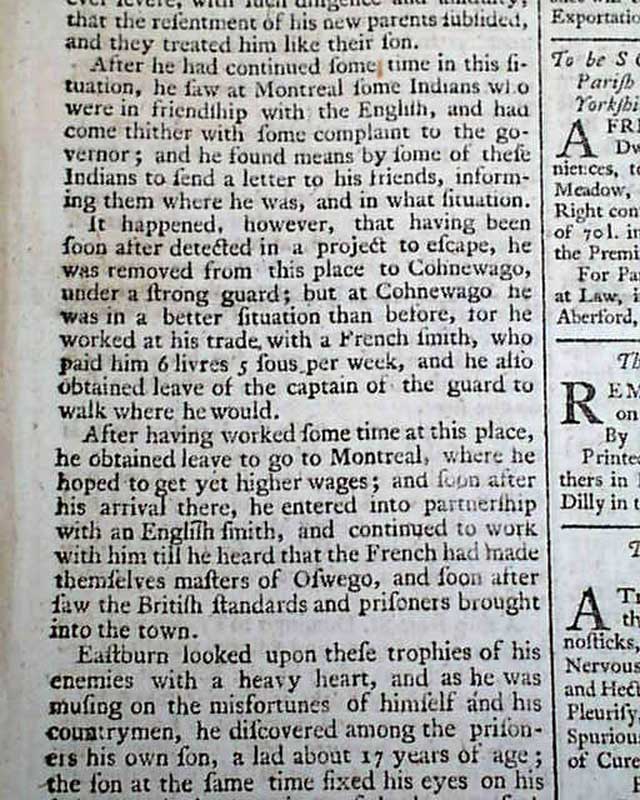 Much on the French & Indian War... The famous case of Robert Eastburn's ...