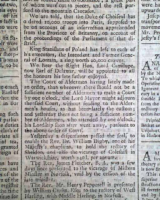 The hated Stamp Act is repealed... - RareNewspapers.com