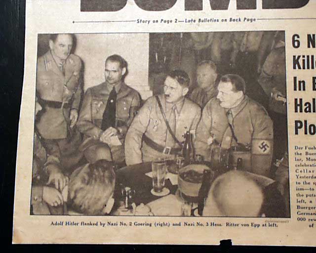 Hitler escapes a bomb... - RareNewspapers.com