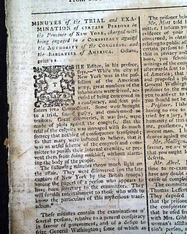 Biography of Benedict Arnold... The Battles for New York & vicinity ...