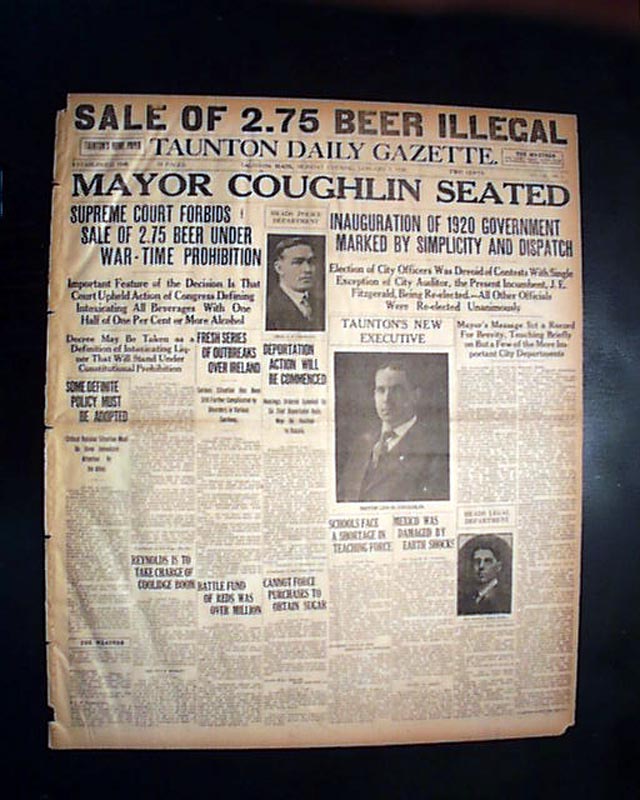Prohibition beginning in 1920 America... - RareNewspapers.com