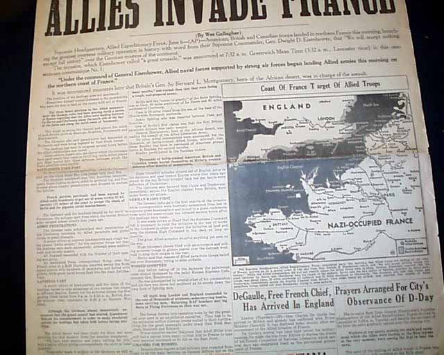 Great D-Day newspaper headline... - RareNewspapers.com