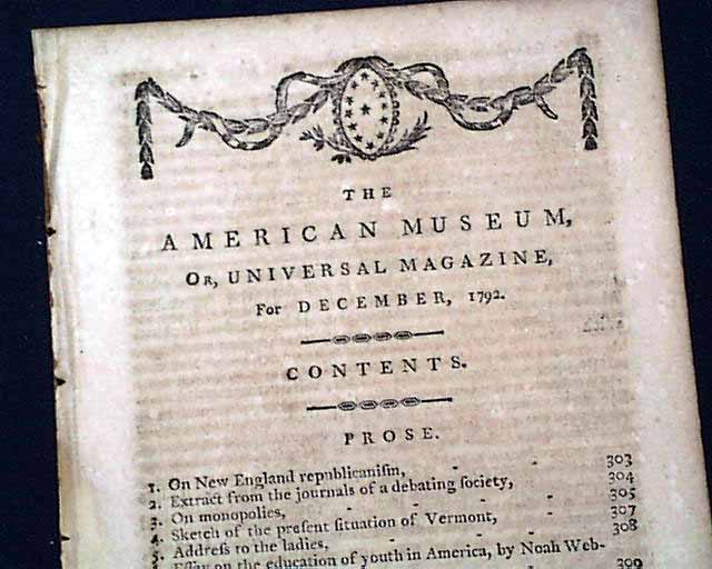 Rare opportunity for a 1700's American magazine... - RareNewspapers.com