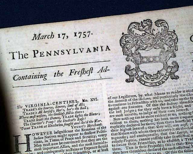 Printed by Benjamin Franklin... - RareNewspapers.com