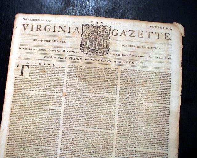 The Yorktown Tea Party, reported in a Virginia newspaper ...