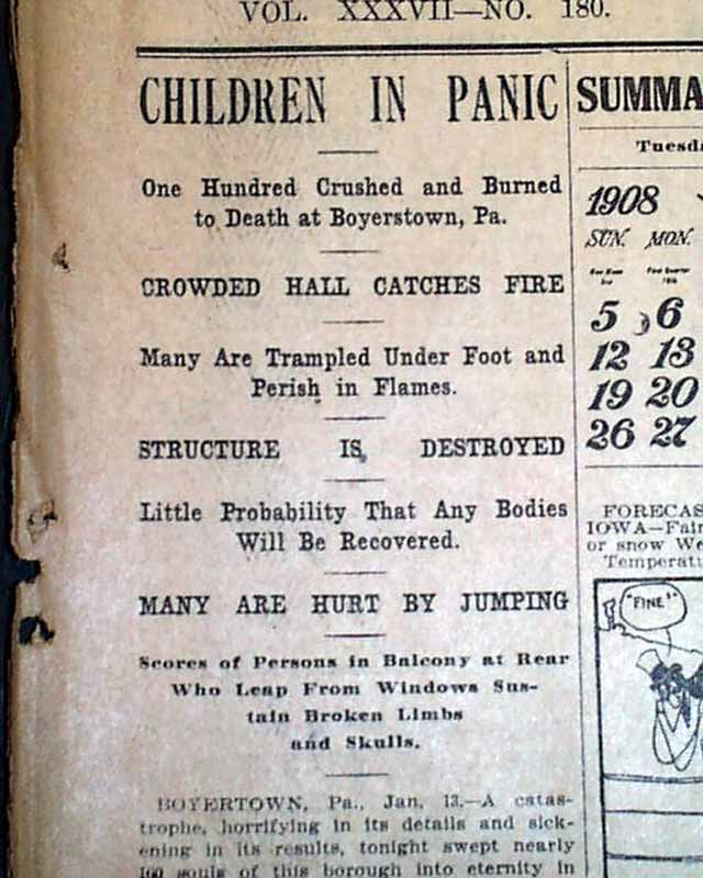 Rhoades Opera House fire... - RareNewspapers.com