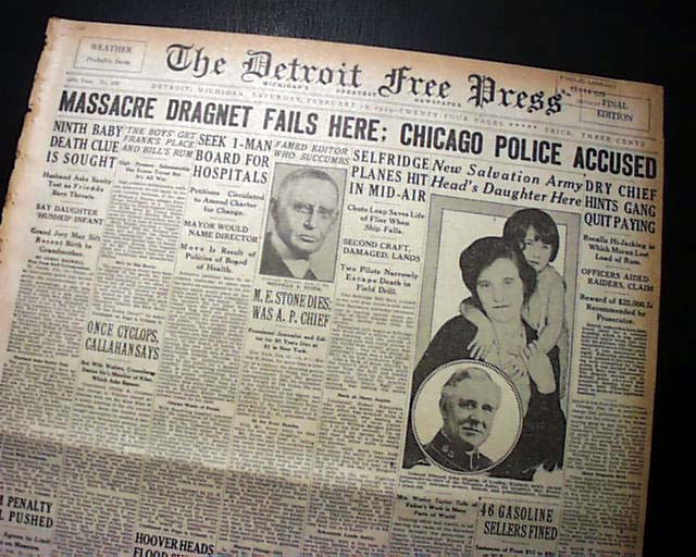 St. Valentine's Day massacre in 1929... - RareNewspapers.com