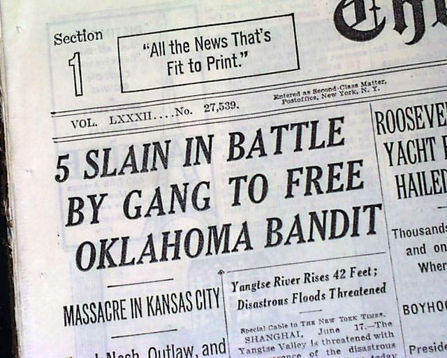Kansas City massacre... Pretty Boy Floyd... - RareNewspapers.com