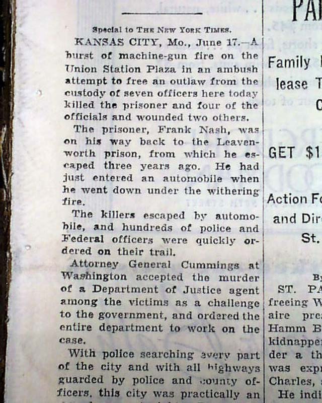 Kansas City massacre... Pretty Boy Floyd... - RareNewspapers.com