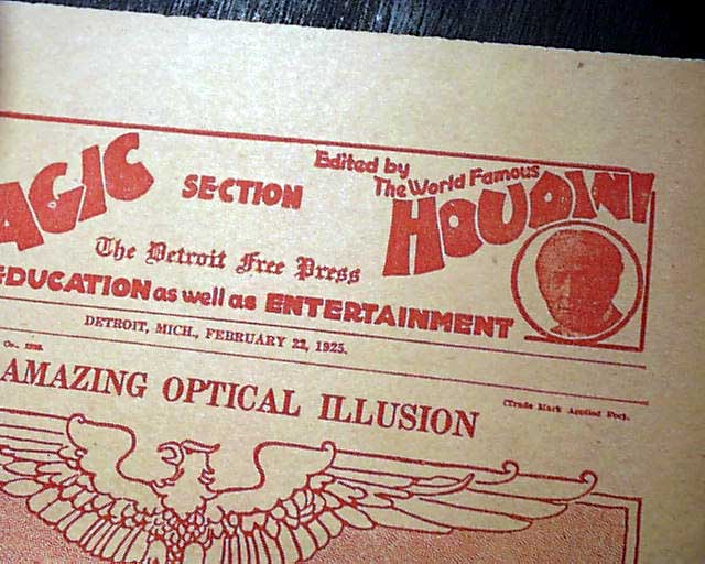 Harry Houdini's "magic" newspaper... - RareNewspapers.com