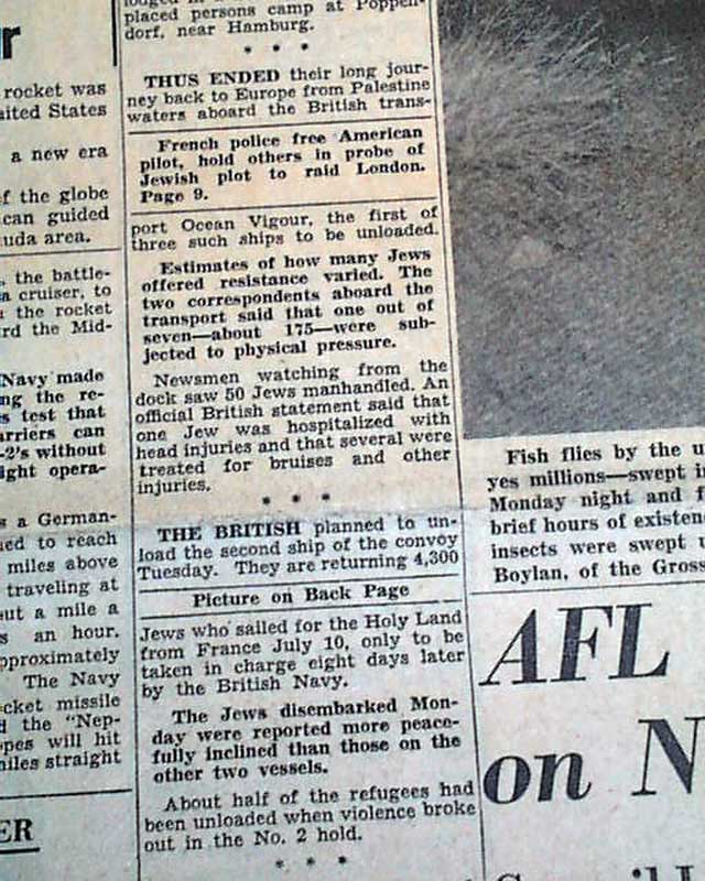 USS Midway... Operation Sandy... V-2 rocket... - RareNewspapers.com