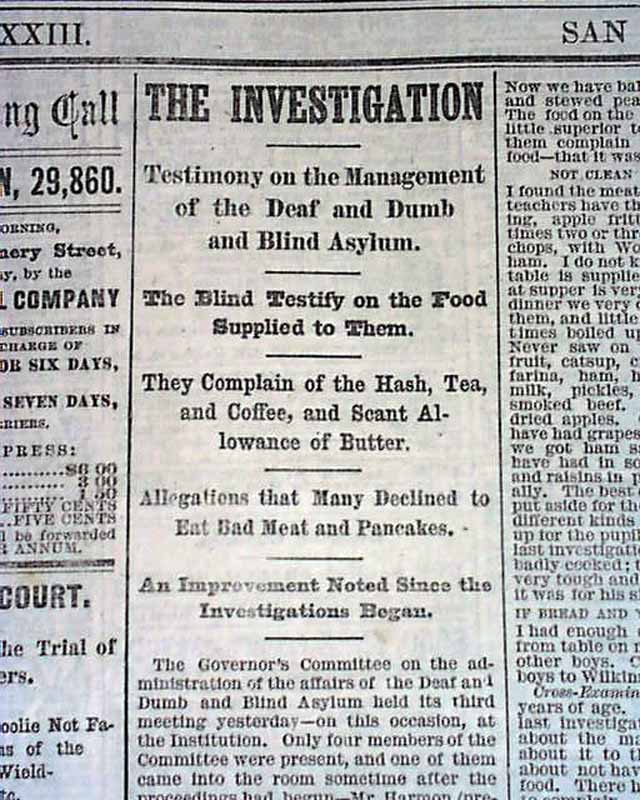 1873 Old West Newspaper From San Francisco CA...... - RareNewspapers.com