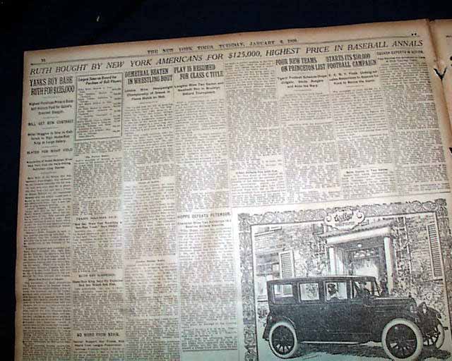 Best issue to have on Babe Ruth being sold to the Yankees ...