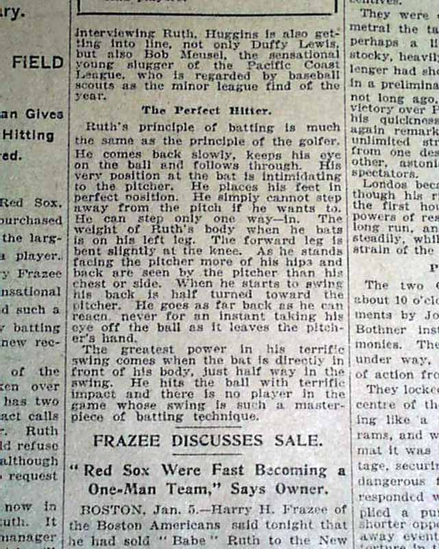 Best issue to have on Babe Ruth being sold to the Yankees ...