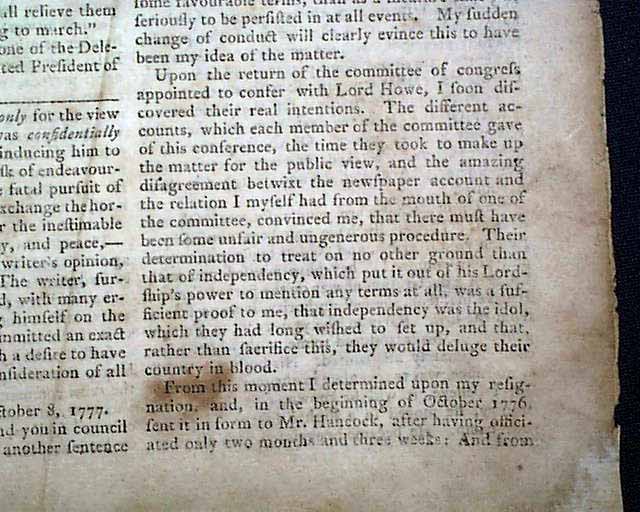 Historic letter of America's first Congressional chaplain to Washington ...