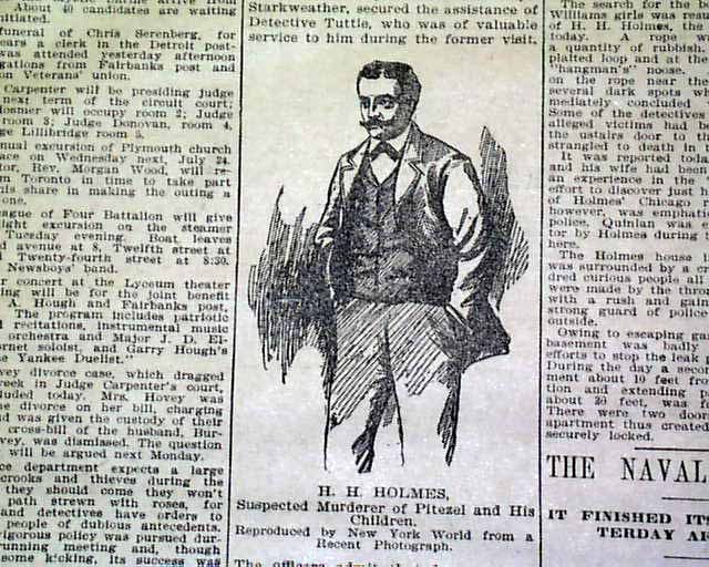 H.H. Holmes..... 1st U.S. serial killer.... - RareNewspapers.com