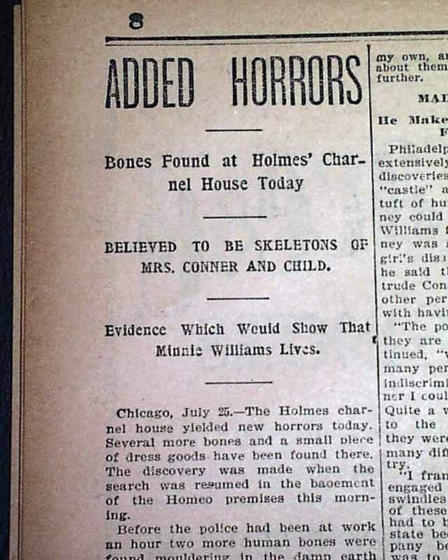 H.H. Holmes..... 1st U.S. serial killer.... - RareNewspapers.com