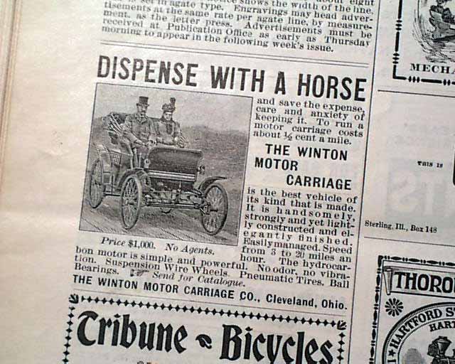 First ever automobile advertisement... - RareNewspapers.com
