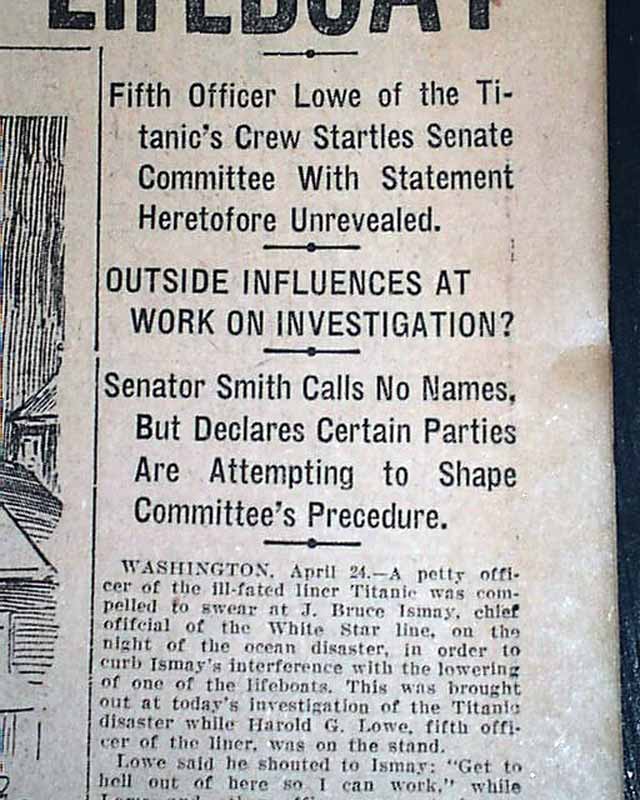 More on the Titanic investigation... - RareNewspapers.com