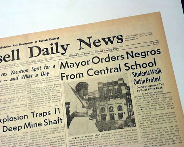 Little Rock Nine in 1957... Segregation... - RareNewspapers.com