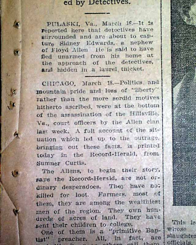 Floyd Allen... Hillsville, Virginia shootout.... - RareNewspapers.com