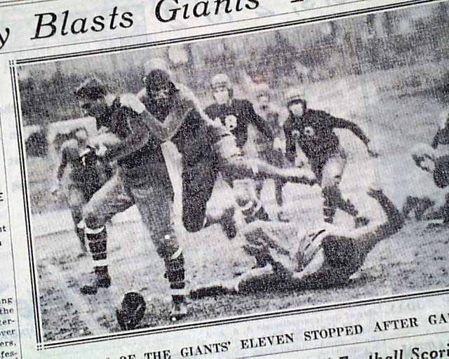 Green Bay Vs Giants 1929 Football Game RareNewspapers