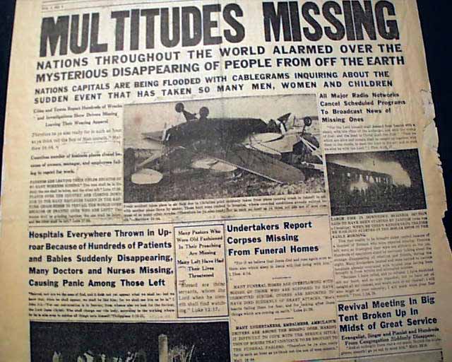 What life will be like after the Rapture... - RareNewspapers.com