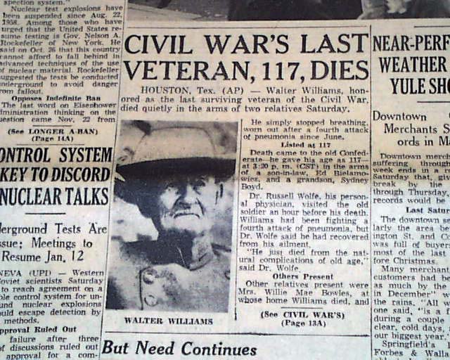 Last surviving Civil War veteran death... - RareNewspapers.com