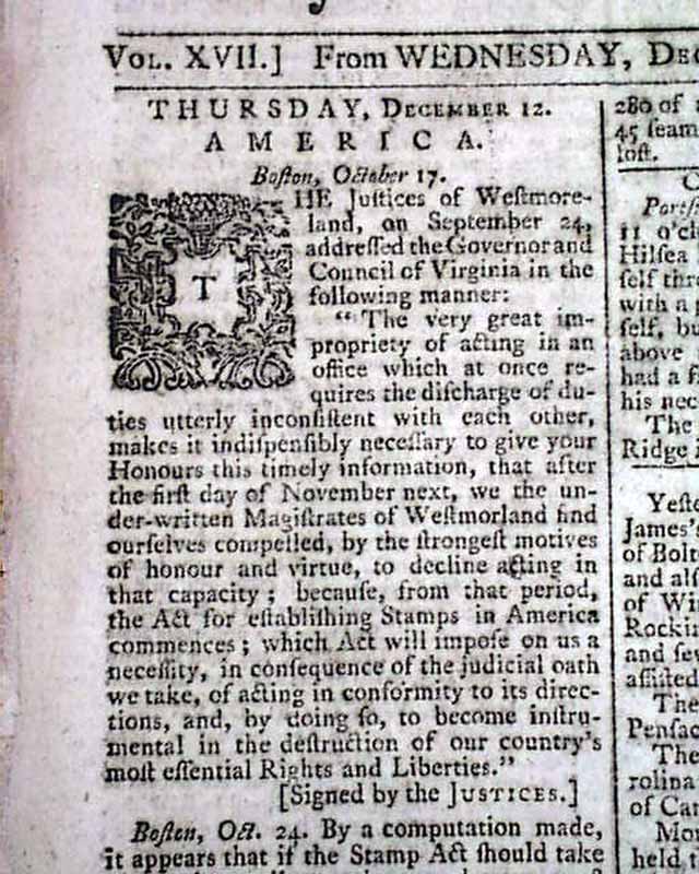 The hated Stamp Act... - RareNewspapers.com