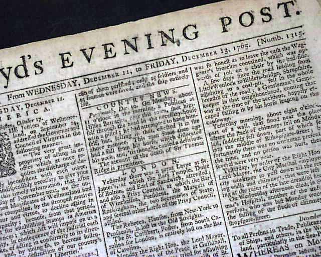 The hated Stamp Act... - RareNewspapers.com