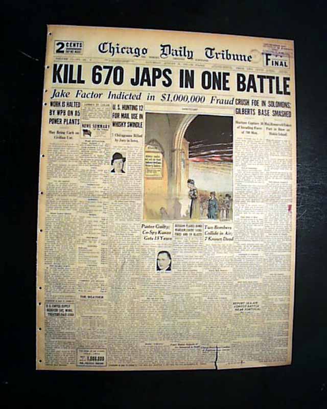 Evans Carlson's raiders attack Makin Island.... - RareNewspapers.com