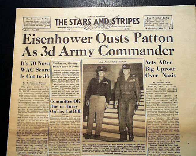 Patton is fired by Eisenhower... - RareNewspapers.com