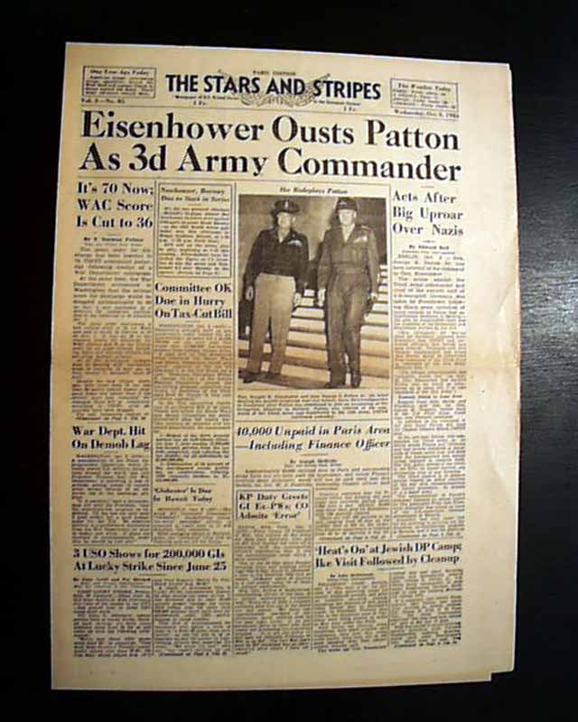 Patton is fired by Eisenhower... - RareNewspapers.com