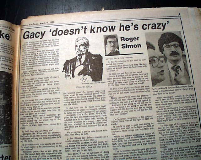 John Wayne Gacy murders... serial killer clown... - RareNewspapers.com