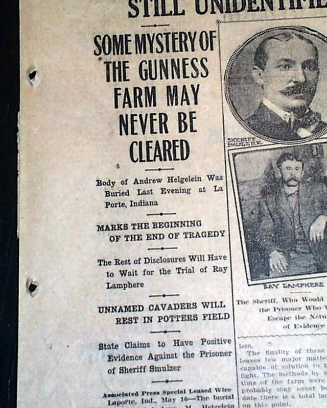1908 Woman serial killer Belle Gunness... - RareNewspapers.com