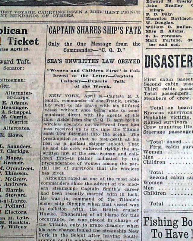 A shameless exploitation of the Titanic disaster to sell insurance ...